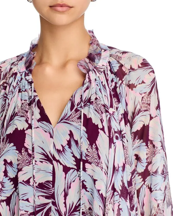 Cinq À Sept Multi Tulip Mini Dress - Deep Plum
