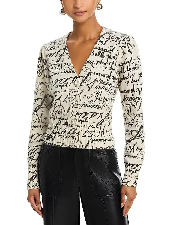 Cinq À Sept Morgan Love Journal Cardigan - Ivory/black