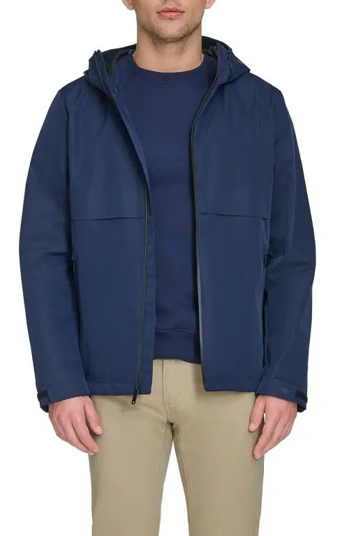Dockers Hooded Rain Jacket - Navy