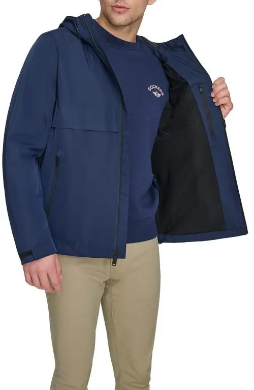 Dockers Hooded Rain Jacket - Navy