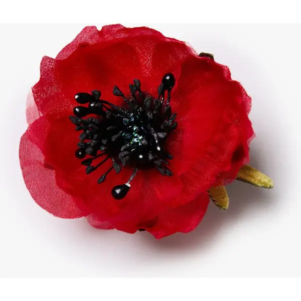 HELENA SIMON The Poppy Floral Brooch - Red
