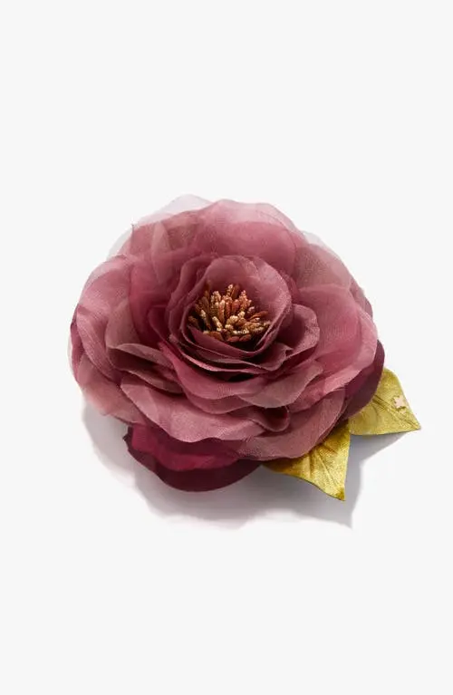HELENA SIMON The Open Rose Floral Brooch