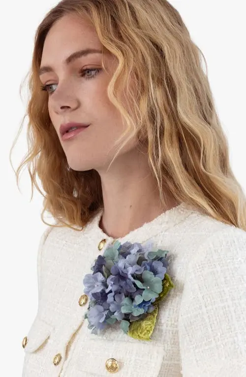 HELENA SIMON Hydrangea Floral Brooch