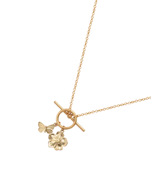FABLE ENGLAND Butterfly & Flower Necklace