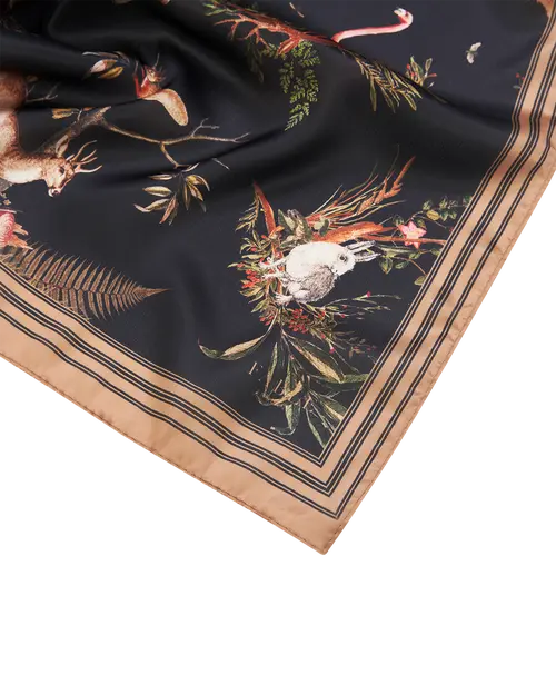 FABLE ENGLAND Wonderland Toile Square Scarf