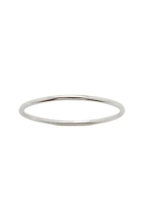 MADE BY MARY 14k Round Stacking Ring - Silver