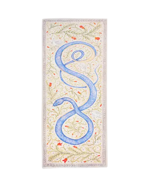 FABLE ENGLAND Catherine Rowe Celestial Snake Scarf - Cream