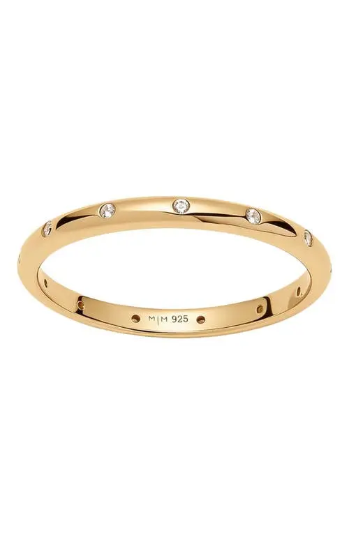 MADE BY MARY Cz Poppy Eternity Stacking Ring - Gold Vermeil