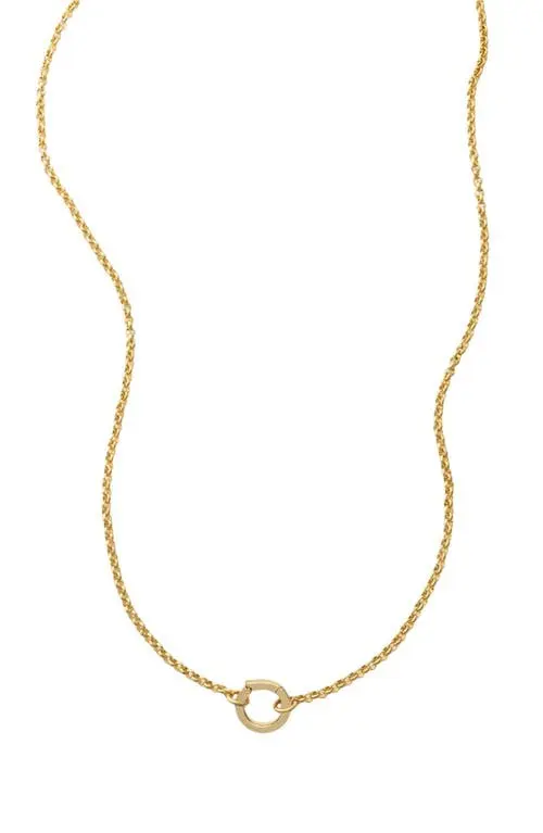 MADE BY MARY Rolo Chain Necklace With Link Lock - Gold Filled With Link Lock