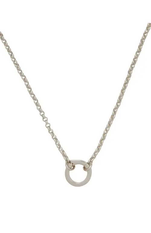 MADE BY MARY Rolo Chain Necklace With Link Lock - Silver With Link Lock
