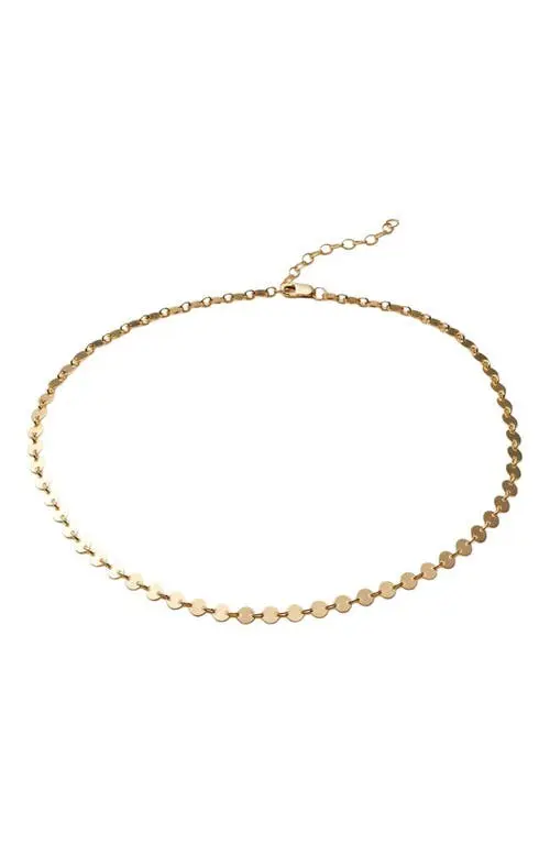 MADE BY MARY Poppy Choker Necklace With Link Chain - Silver