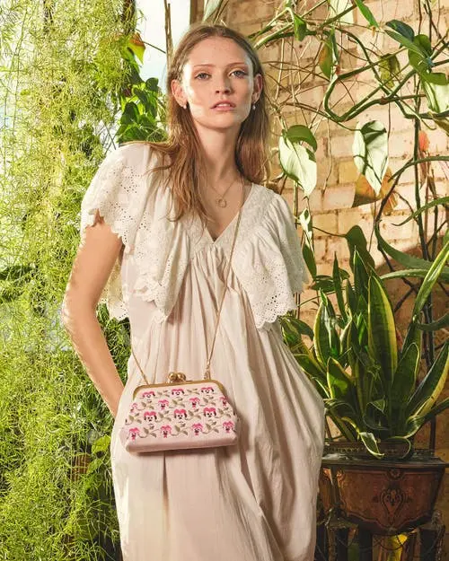 FABLE ENGLAND Pansy Victoriana Clutch - Pink