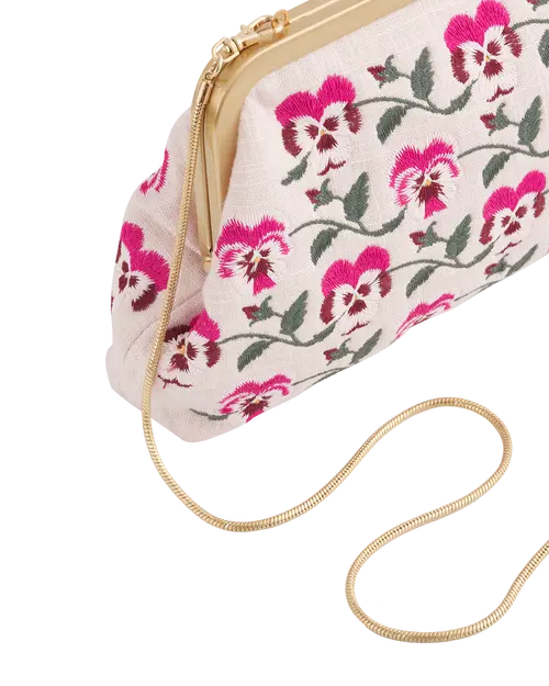 FABLE ENGLAND Pansy Victoriana Clutch - Pink