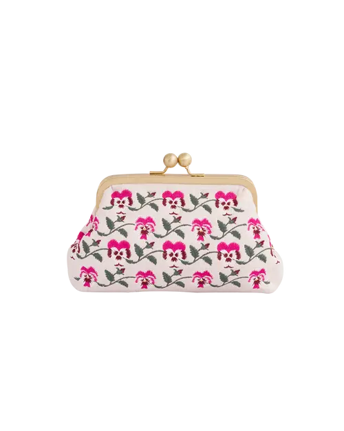 FABLE ENGLAND Pansy Victoriana Clutch - Pink