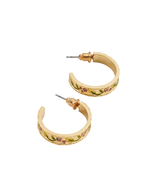FABLE ENGLAND Blackberry Bramble Hoop Earrings