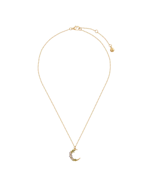 FABLE ENGLAND Nightshade Moon Pendant Necklace - Gold
