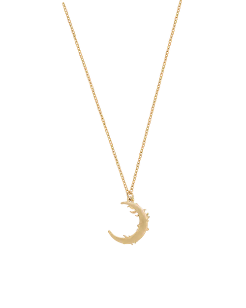 FABLE ENGLAND Nightshade Moon Pendant Necklace - Gold