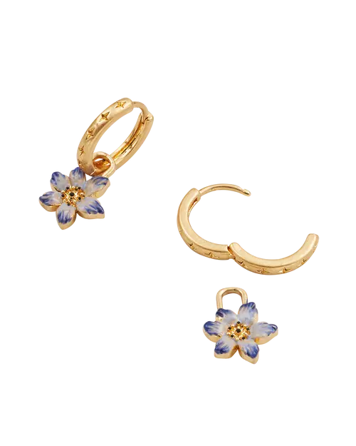 FABLE ENGLAND Nightshade Huggie Earrings