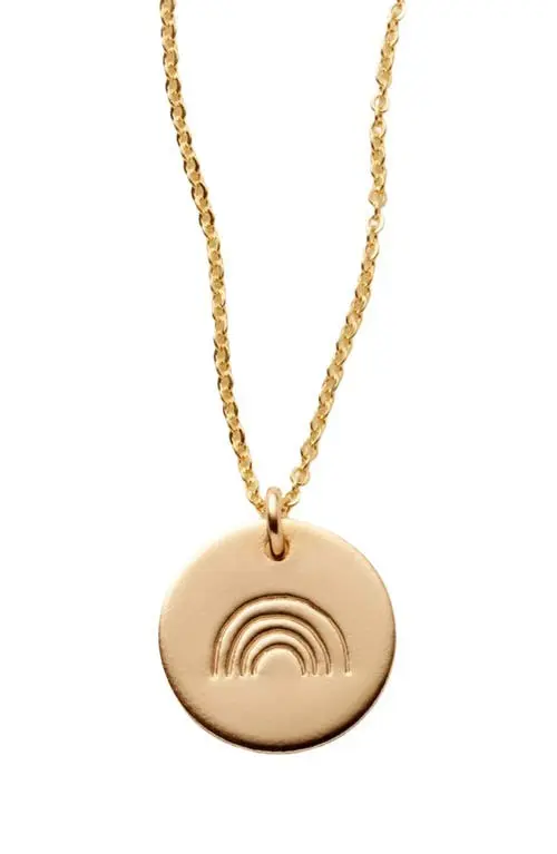 MADE BY MARY Wonder Disc Necklace - Gold Filled - Rainbow