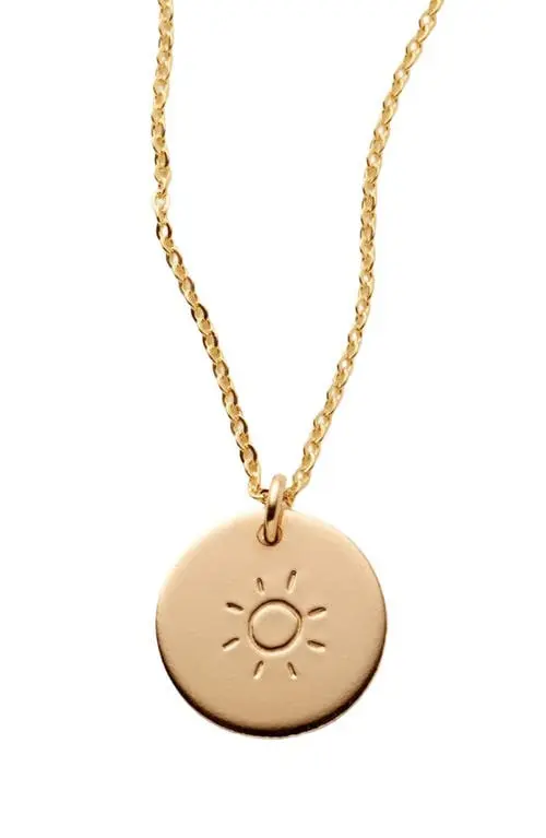 MADE BY MARY Wonder Disc Necklace - Gold Filled - Sun