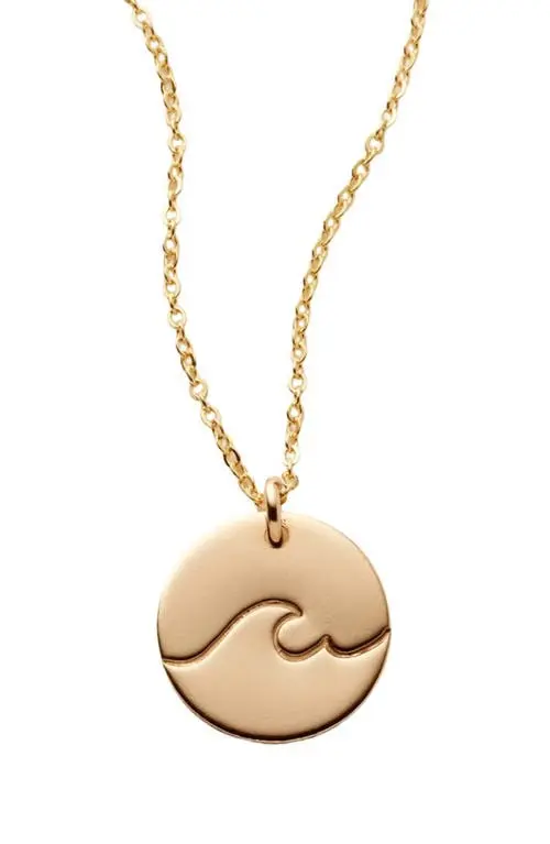 MADE BY MARY Wonder Disc Necklace - Gold Filled - Wave