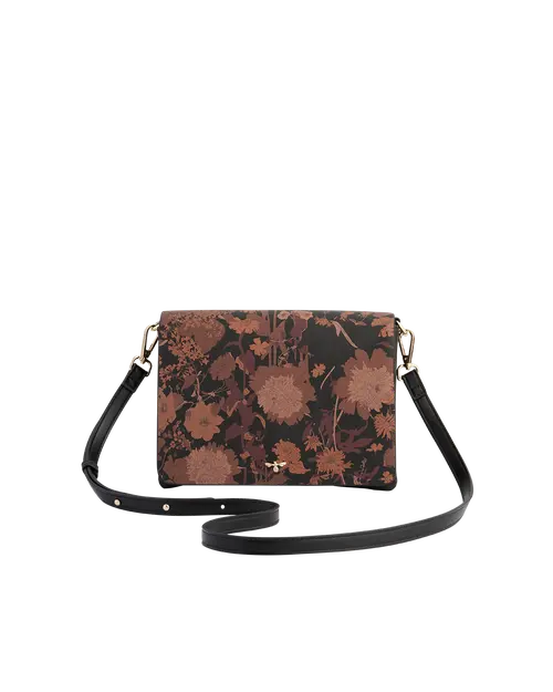 FABLE ENGLAND Deco Blooms Crossbody Handbag - Black