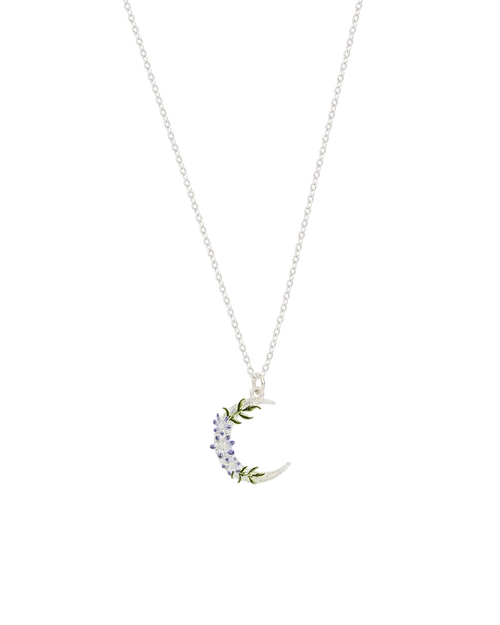 FABLE ENGLAND Nightshade Moon Pendant Necklace - Silver