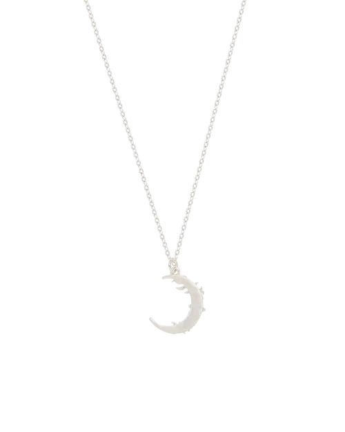 FABLE ENGLAND Nightshade Moon Pendant Necklace - Silver