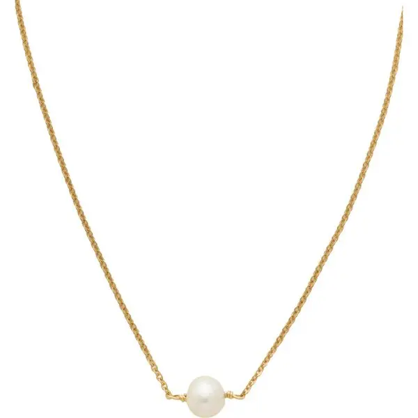 MADE BY MARY Pearl Choker Necklace - Gold Vermeil