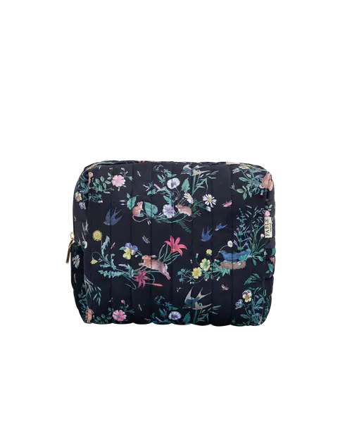 FABLE ENGLAND Running Bunny Large Quilted Makeup Bag - Navy