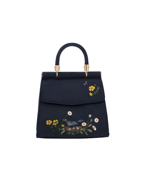 FABLE ENGLAND Blackbird Mini Top Handle Bag - Navy