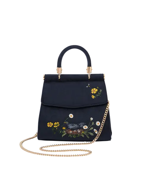 FABLE ENGLAND Blackbird Mini Top Handle Bag - Navy
