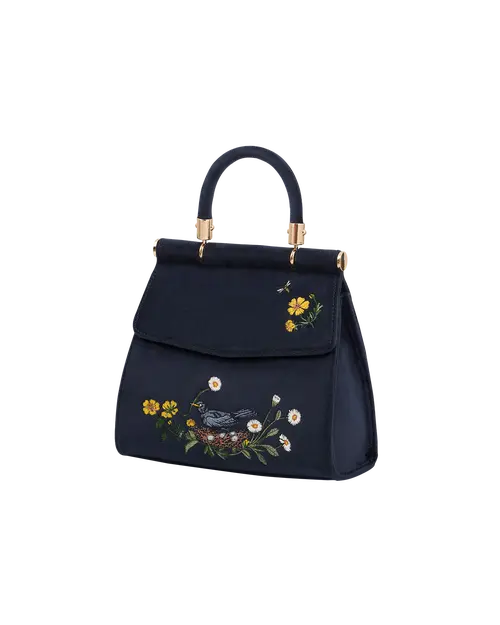 FABLE ENGLAND Blackbird Mini Top Handle Bag - Navy