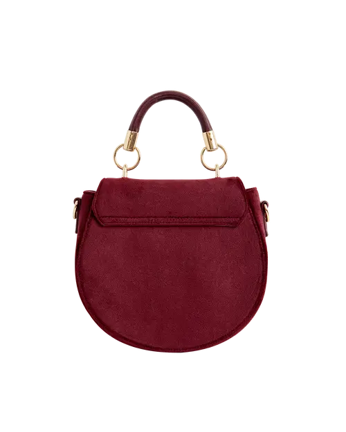 FABLE ENGLAND Fox & Mushroom Embroidered Saddle Bag - Red