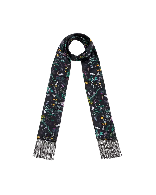 FABLE ENGLAND Wilderness Silky Scarf - Black