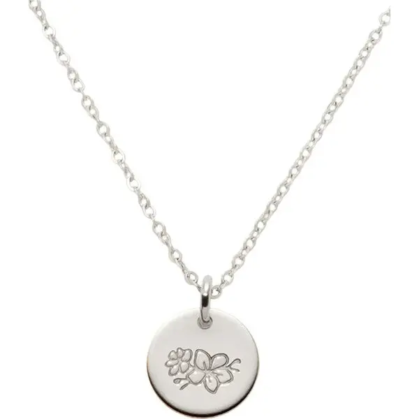 MADE BY MARY March Birth Flower Necklace - Silver