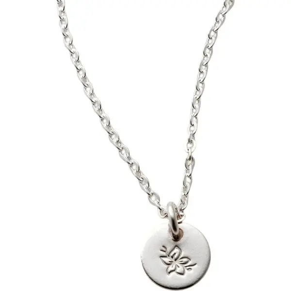 MADE BY MARY March Birth Flower Necklace - Silver