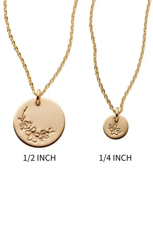 MADE BY MARY March Birth Flower Necklace - Silver