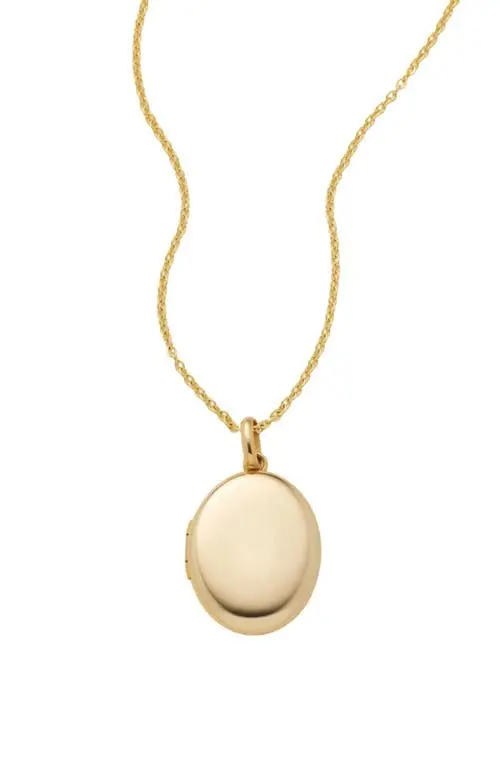 MADE BY MARY Mini Oval Locket Necklace - Gold Filled
