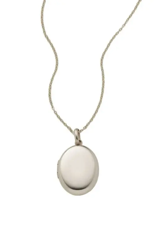 MADE BY MARY Mini Oval Locket Necklace - Silver