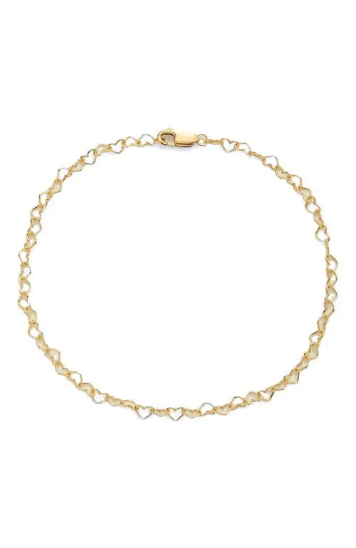 MADE BY MARY Heart Chain Bracelet - Gold Filled