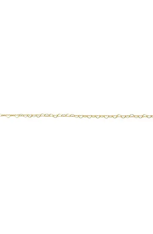 MADE BY MARY Heart Chain Link Bracelet - Gold Filled