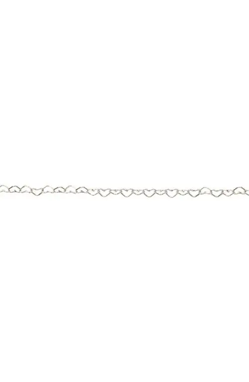 MADE BY MARY Heart Chain Link Bracelet - Silver
