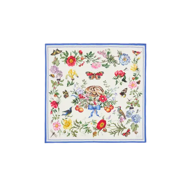 FABLE ENGLAND Agnes Tales Square Scarf - Multi Colour