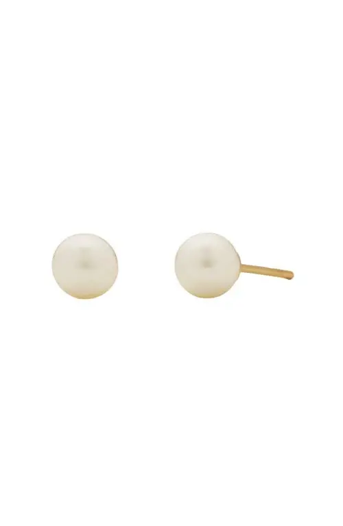MADE BY MARY Pearl Stud Earrings - Gold Vermeil