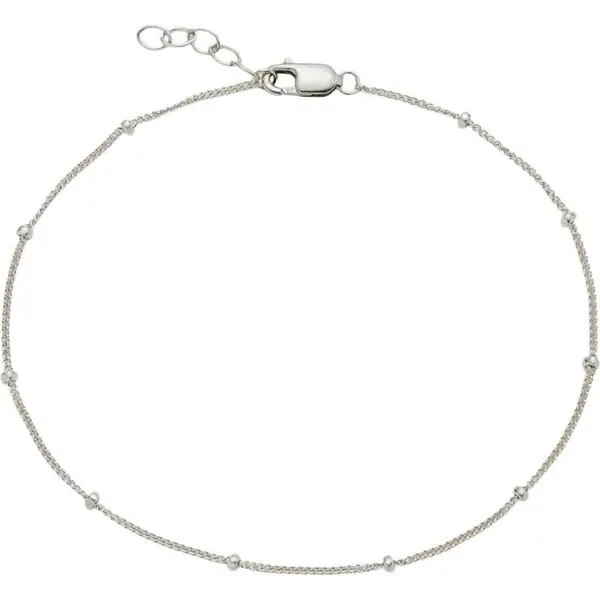 MADE BY MARY Satellite Bracelet With Chain And Lobster Clasp - Silver