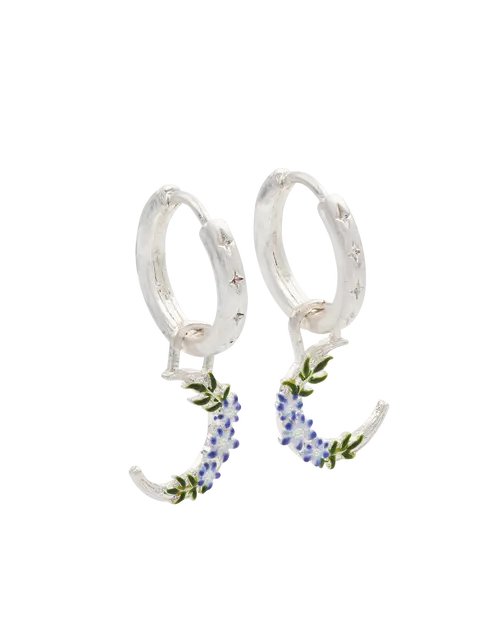 FABLE ENGLAND Nightshade Moon Huggie Earrings