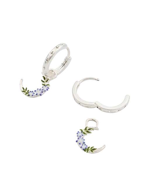 FABLE ENGLAND Nightshade Moon Huggie Earrings