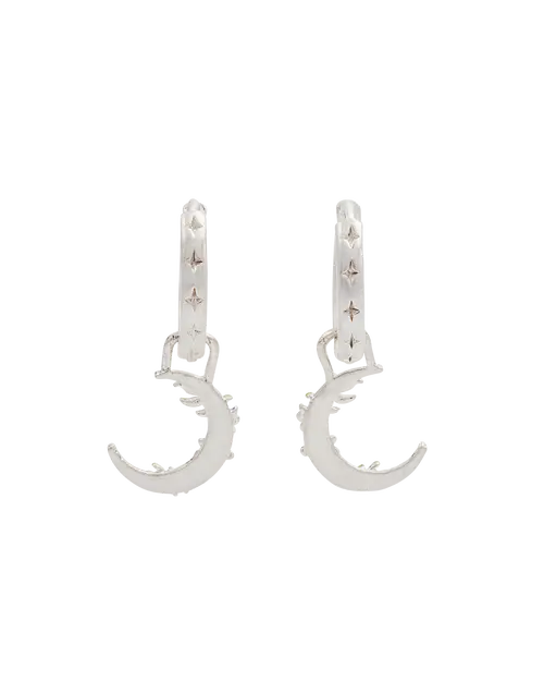 FABLE ENGLAND Nightshade Moon Huggie Earrings