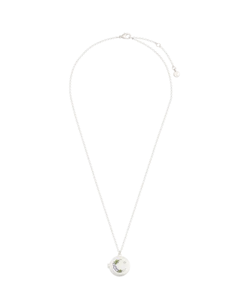FABLE ENGLAND Nightshade Moon Locket Chain Necklace